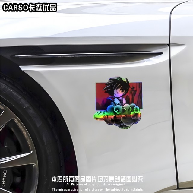Car Sticker JDM Laser Reflective Tide Sticker Animation Cartoon Dragon ...