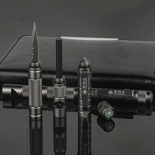 Multifunctional tactical pen, portable anti-wolf weapon, flint and ...
