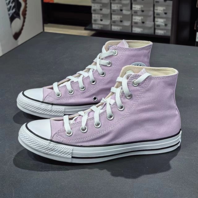 Converse spring new light purple women's high-top lightweight ...