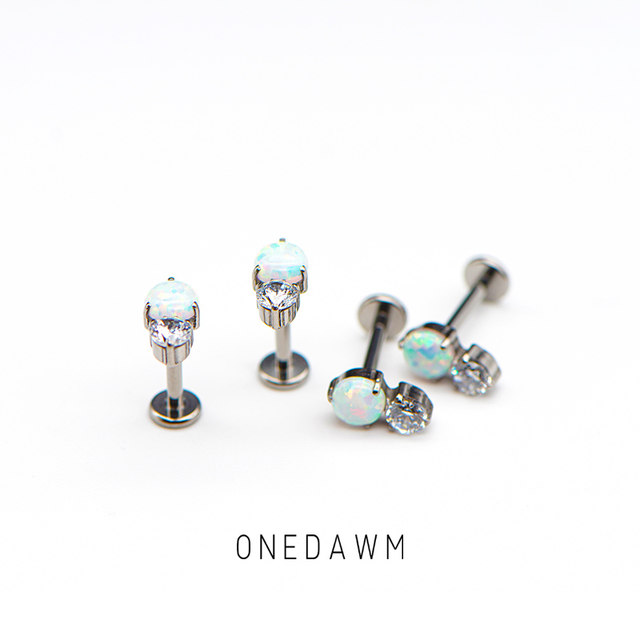 Medical titanium alloy ear bone nails for ear piercing, anti-allergic ...