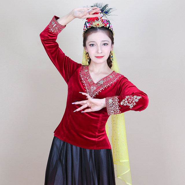 New Xinjiang dance costumes, national style, autumn and winter women's ...