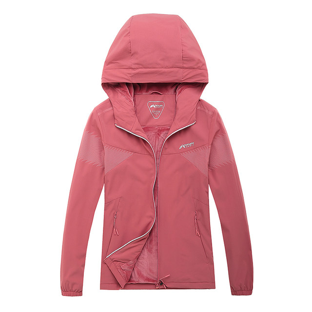 Autumn and winter plus velvet jacket women's waterproof and breathable ...