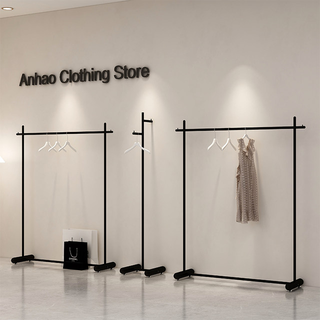 Clothes store hanger display rack floor iron simple floor-to-ceiling ...