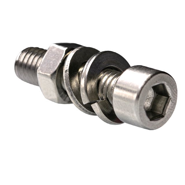 304 stainless steel smooth hexagon socket screw nut flat spring washer ...