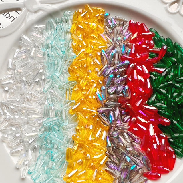 Beauty tear drops crystal glass skewers handmade DIY decorative ...