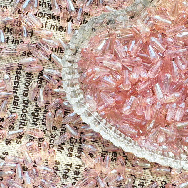 Beauty tear drops crystal glass skewers handmade DIY decorative ...