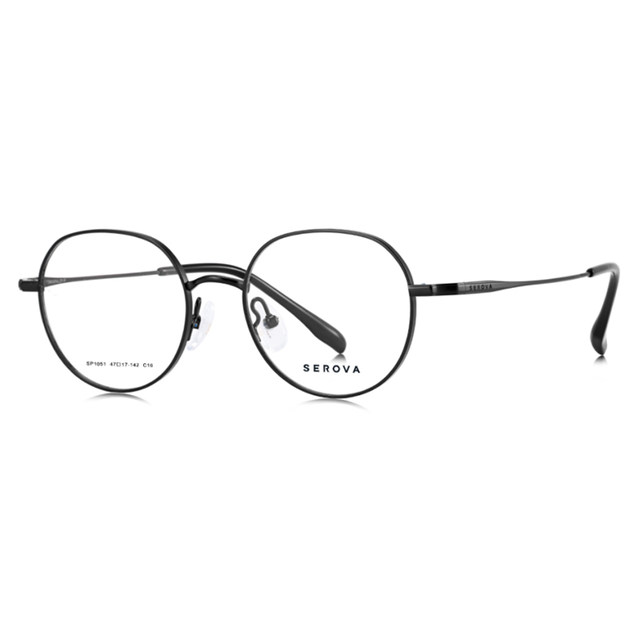 Scholo myopia glasses frame ultra -light titanium small round frame can ...