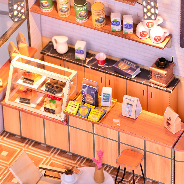 Happy Cultural Creative DIY Cake Shop Cafe Handmade small house model ...
