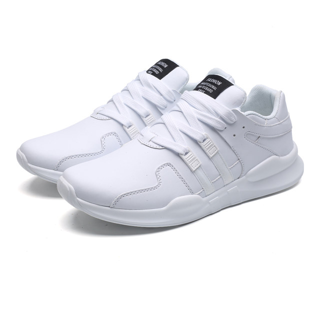 White shoes men and women sports shoes heighten and relaxed white board ...