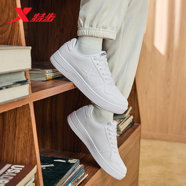 Xtep white shoes women's shoes spring and summer low top board shoes ...
