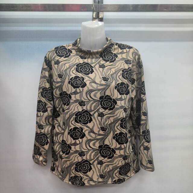 Grandma Bulls Warm T -shirt Together, Elderly Half -neckment Winter ...
