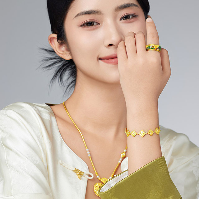 Ming brand jewelry ancient gold thousands of mountains and rivers ring ...