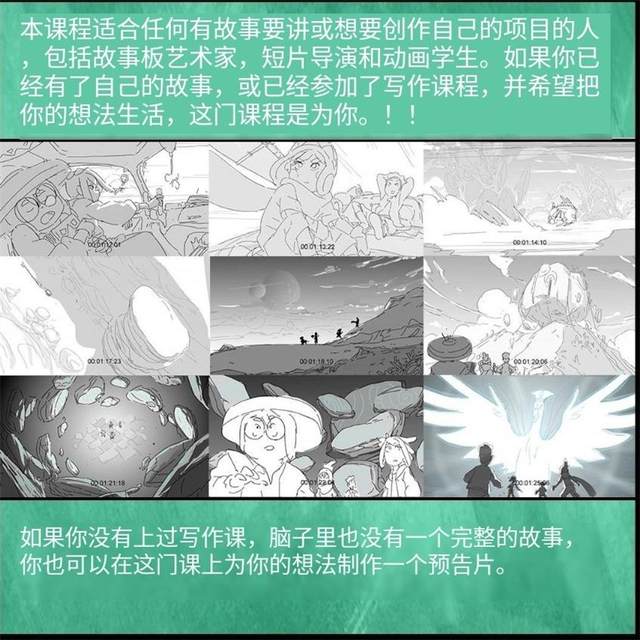 Short film story board division lens courses comic character story ...