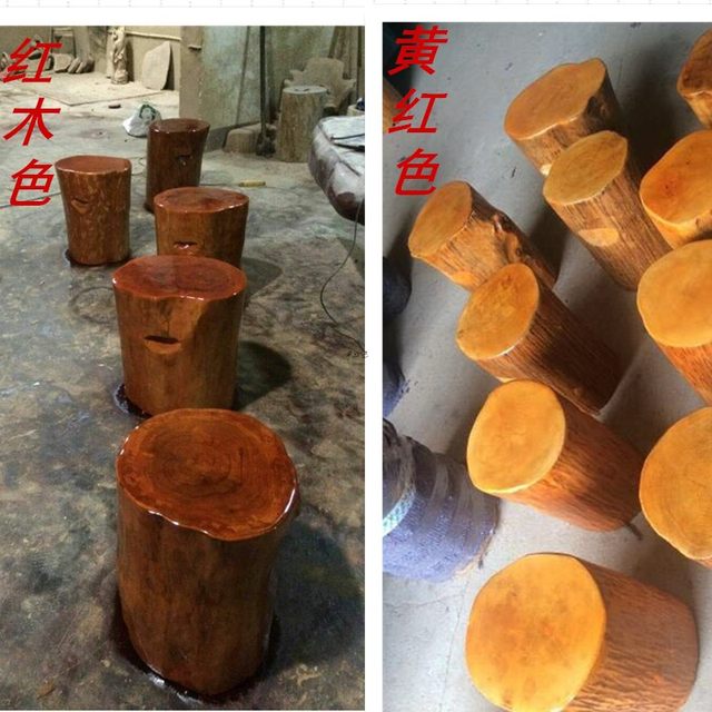 Solid wood pier, log tree stump, wooden pier base, tea table, tea table ...