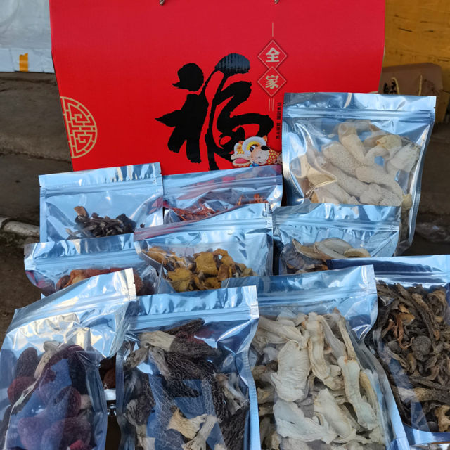 Wild porcini, morels, dry goods, Yunnan mushroom gift box, deer antler ...