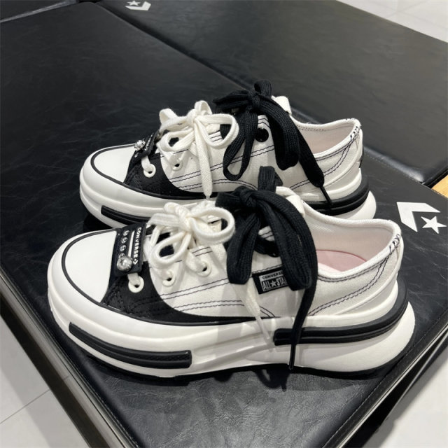 Converse New Black and White Panda Legacy Sandwich Thick Sole ...