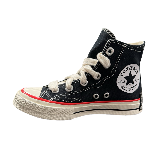 CONVERSE 1970s large logo irregular dissolved artistic stitching canvas ...