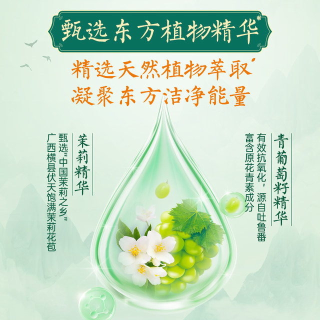 Libai Qingti Jasmine Dishwashing Liquid Press Small Bottle Plant ...
