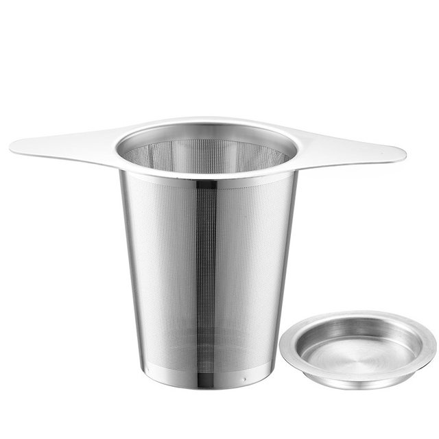 Both ear with a lid 304 stainless steel tea leakage tea set tea leaf ...