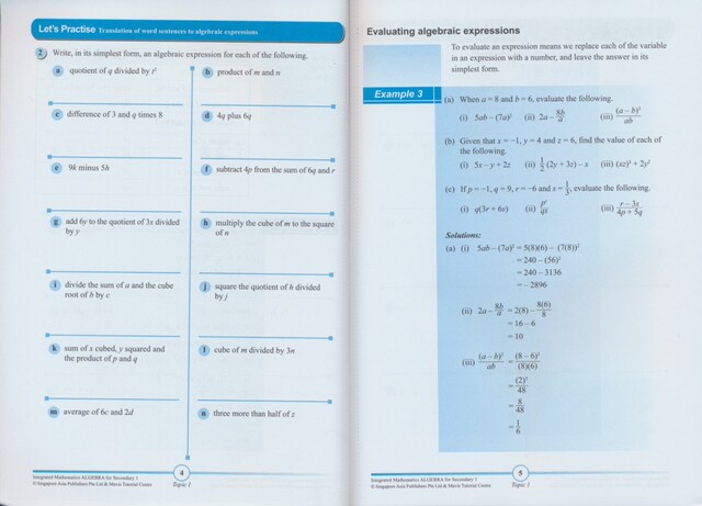 Singapore Junior High School Mathematics Special Exercises SAP ...
