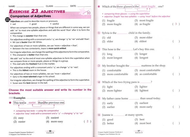 SAP Conquer Grammar Workbook Singapore Conquer Series English Grammar ...