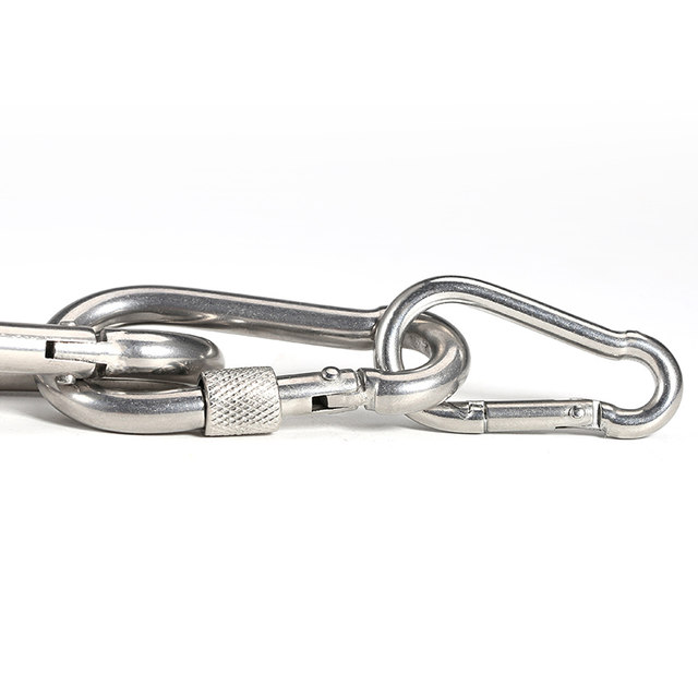 304 stainless steel spring buckle carabiner safety buckle key chain ...