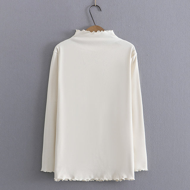 Large -size fat MM autumn and winter bottoming shirt female warm inside ...