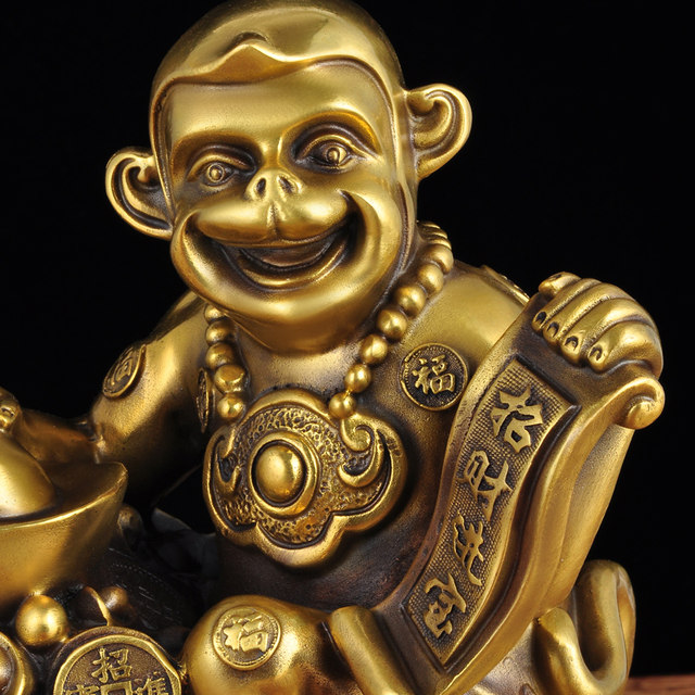 Copper monkey ornaments Copper monkey zodiac monkey handicrafts Monkey ...