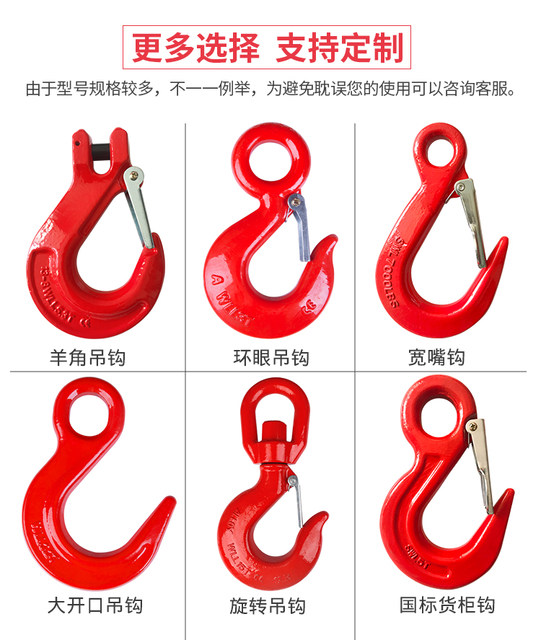 A complete list of large opening lifting chain slings, lifting rings ...