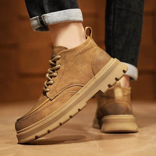 Zhongbang Martin Boots Male 2024 New British Wind Senior A retro thick ...