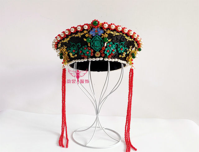 Qing Dynasty Manchu flag hair accessories queen concubine headdress ...