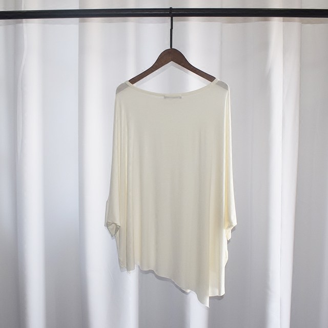 Drooping 7-quarter sleeve modal t-shirt top for women's summer loose ...