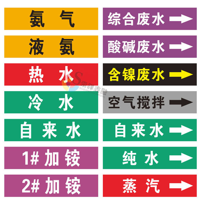 Pipeline identification chemical pipeline medium flow direction arrow ...