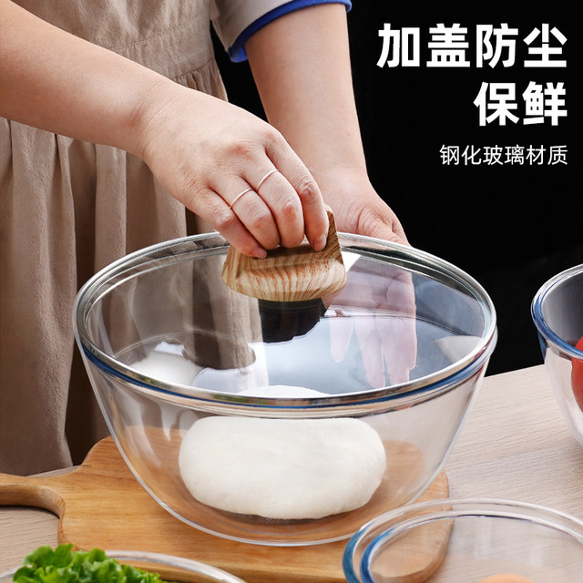 Basin large glass basin transparent and thick -temperature resistant ...