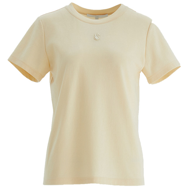 OBEG OBEG swan embroidered short-sleeved women's T-shirt spring and ...