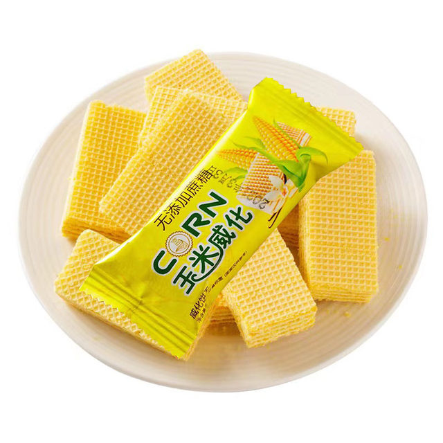 Sucrose-free whole-grain corn wafer biscuits, xylitol-free, saccharin ...