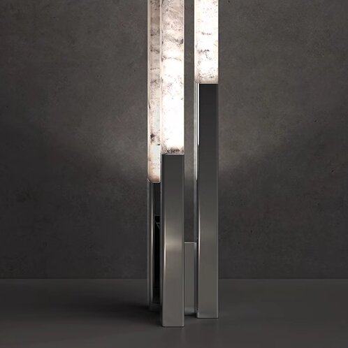 Lenzi fine heels floor lamp Spanish cloudstone stainless steel designer ...