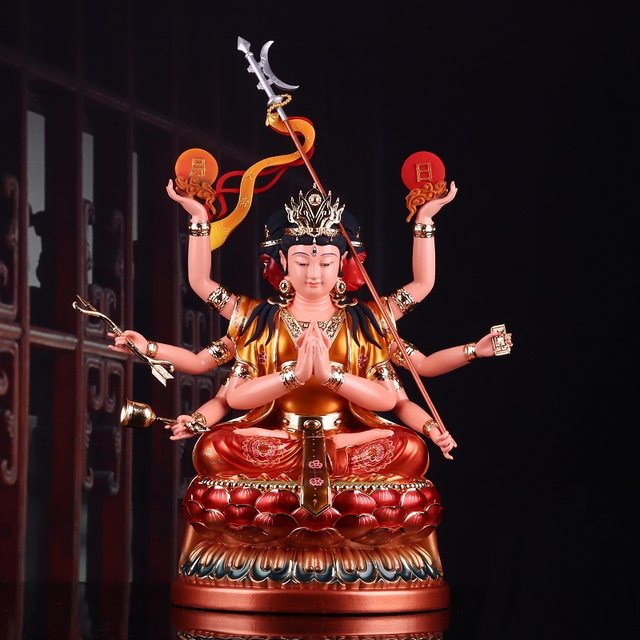 Resin painted Doumu Yuanjun statue, Doumu Mingjun home worship Buddha ...