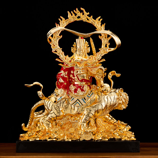 Martial God of Wealth Zhao Gongming statue riding a tiger statue living ...