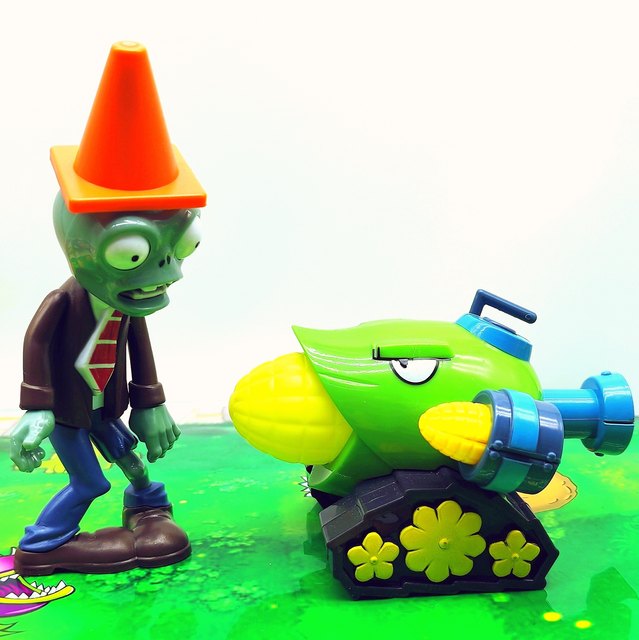 Plants vs. zombie toy large corn weapon cannon cannonball denim giant ...