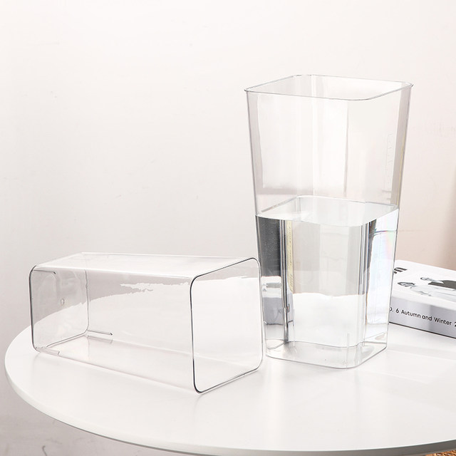 Acrylic wake-up flower bucket flower shop special transparent plastic ...