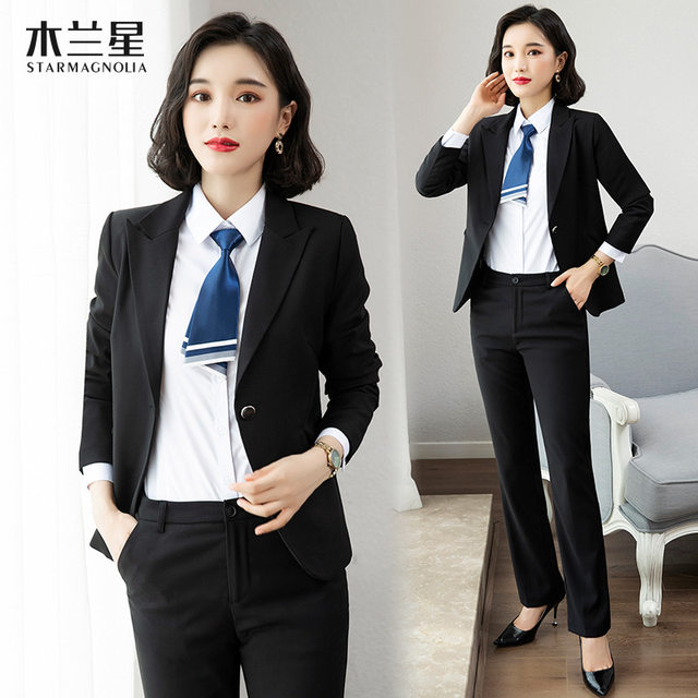 Black small suit jacket for women short professional suit temperament ...