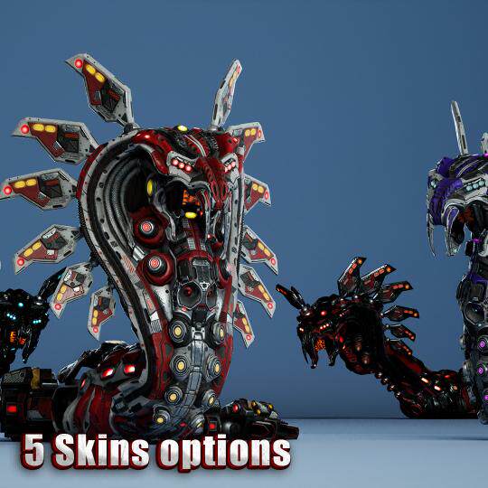 UE5 Unreal 5 SCI-Fi Snake Game Science Fiction BOSS Mechanical Snake ...