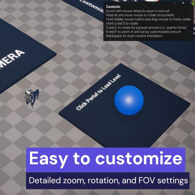 UE5 Unreal 5.2-5.6 Top Down RPG Camera God Perspective Game Camera Plugin