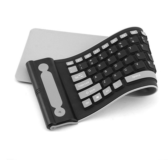 2.4G wireless silicone soft keyboard foldable waterproof and dustproof ...