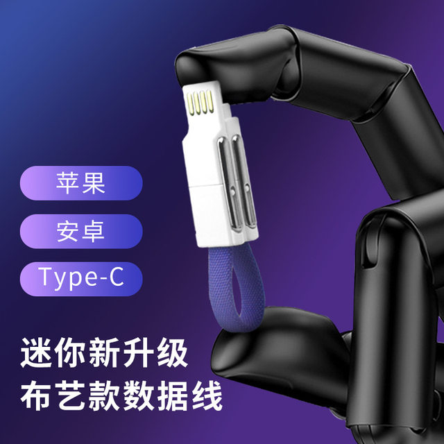 Mini six-in-one keychain data short-term double-head type port USB ...