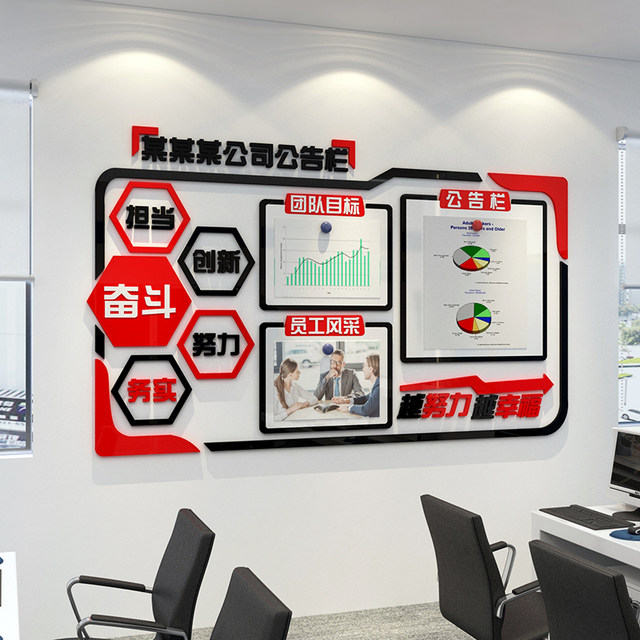 Employee style culture photo wall sticker bulletin board corporate ...