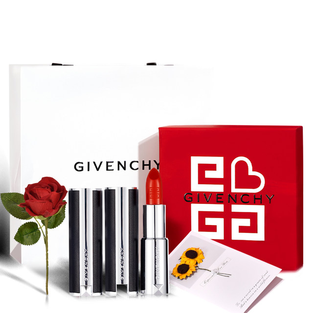 Givenchy/Givenchy's red lipstick red velvet N35 N37 lambskin 306 333 confession gift box
