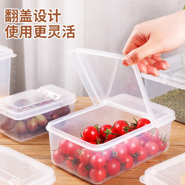 Flip food preservation box, half flip plastic box, supermarket display ...