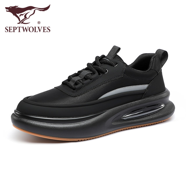 Seven Wolves black board shoes men's summer new high-rise thick-soled ...